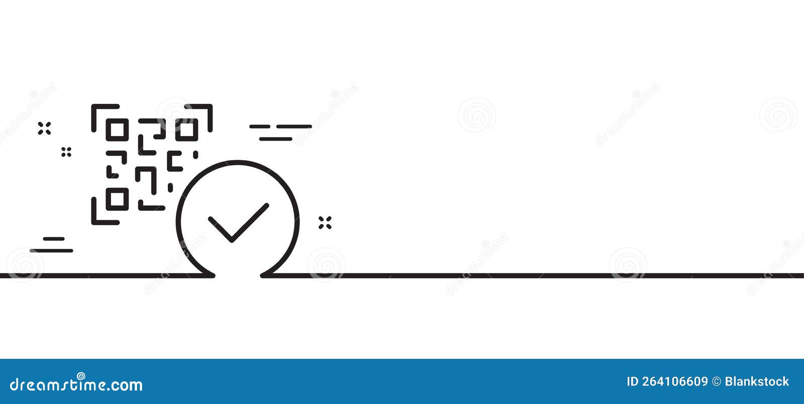 Qr Code Line Icon. Scan Barcode Sign. Vector Stock Illustration ...