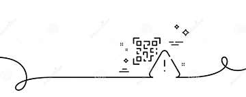 Qr Code Line Icon. Scan Barcode Sign. Continuous Line with Curl. Vector ...