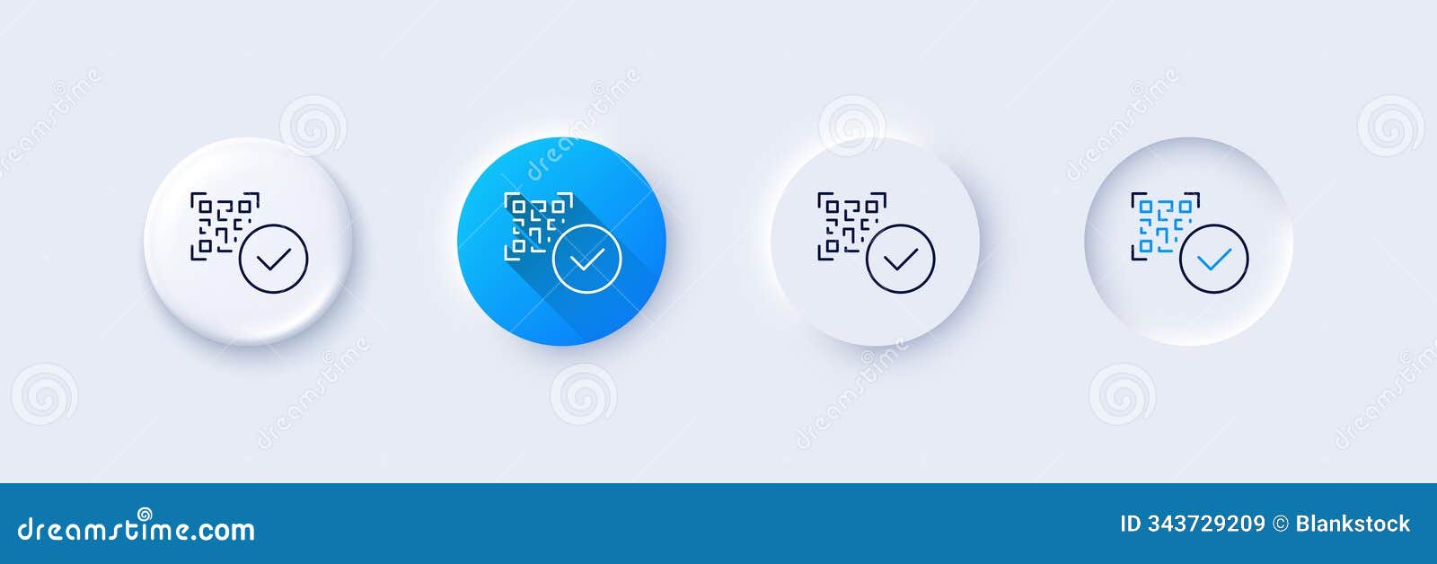 Qr Code Line Icon. Scan Barcode Sign. Line Icons. Vector Stock Vector ...