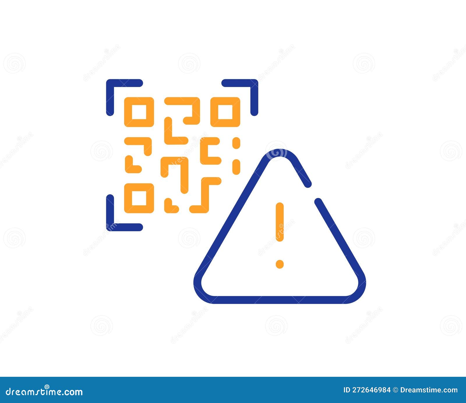 Qr Code Line Icon. Scan Barcode Sign. Vector Stock Vector ...