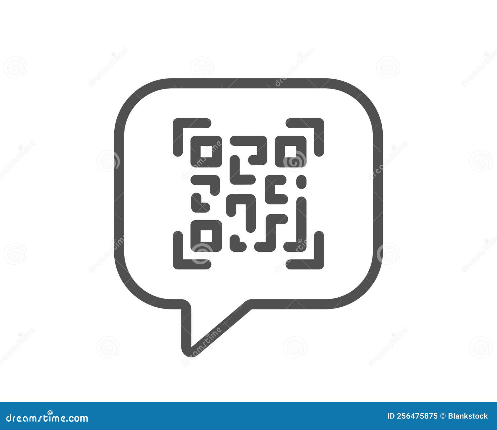Qr Code Line Icon. Scan Barcode Sign. Vector Stock Vector ...