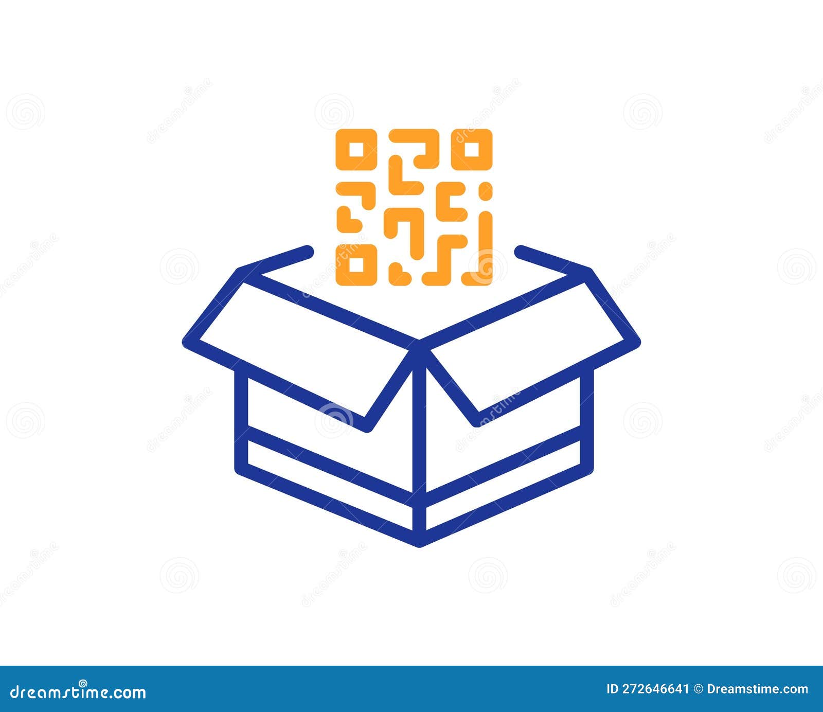 Qr Code Line Icon. Scan Barcode Sign. Vector Stock Vector ...