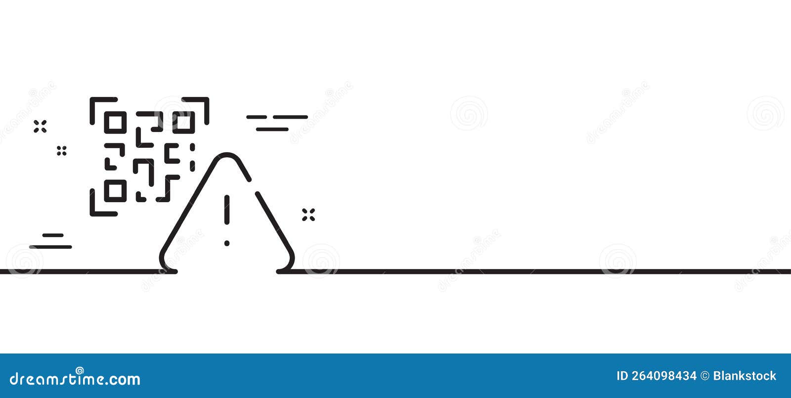 Qr Code Line Icon. Scan Barcode Sign. Vector Stock Vector ...