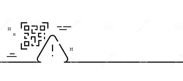 Qr Code Line Icon. Scan Barcode Sign. Vector Stock Vector ...