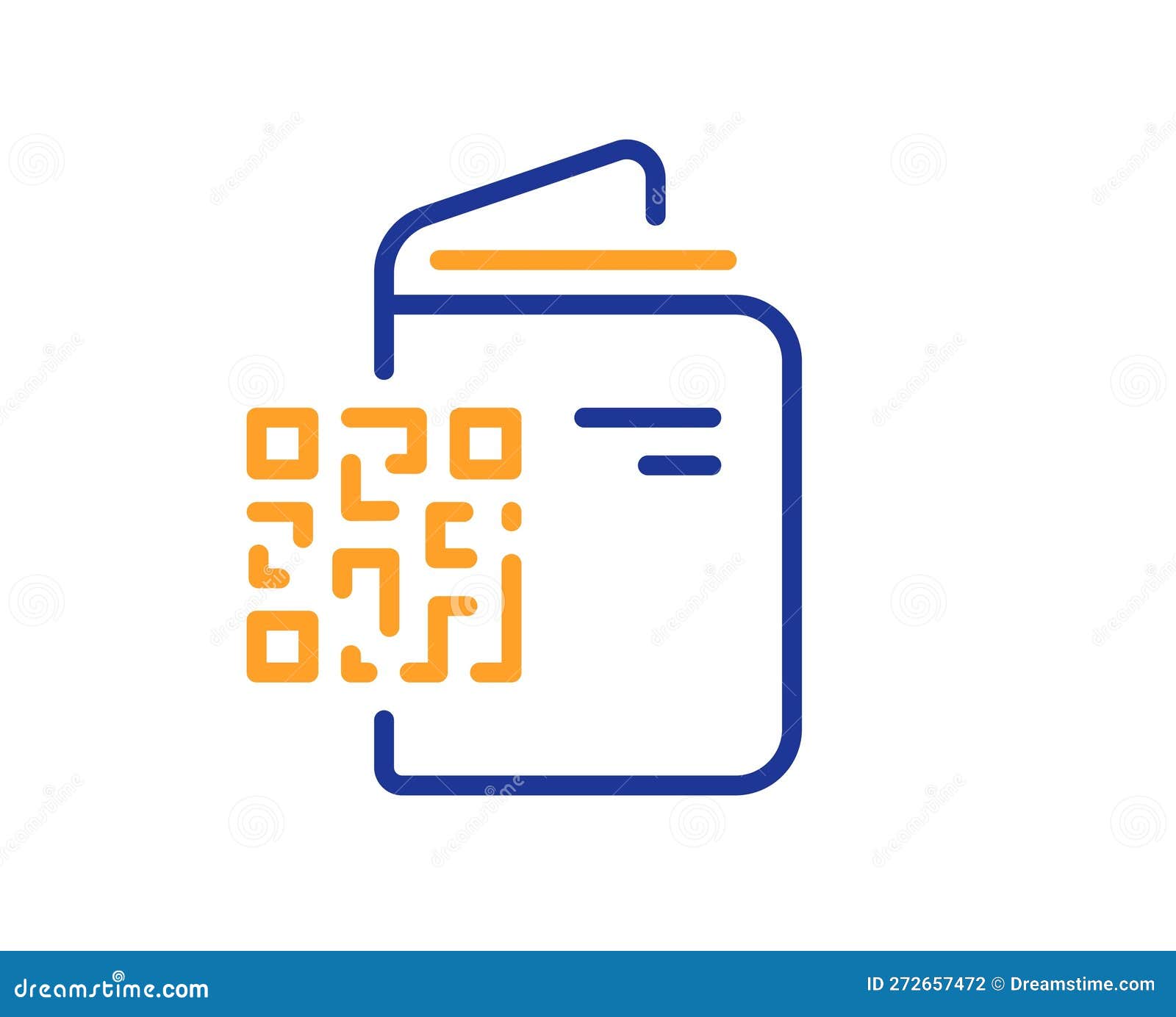 Qr Code Line Icon. Scan Barcode Sign. Vector Stock Vector ...