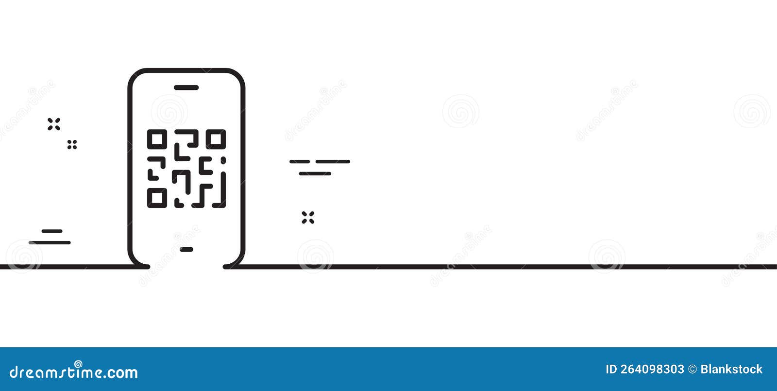 Qr Code Line Icon. Scan Barcode Sign. Vector Stock Illustration ...