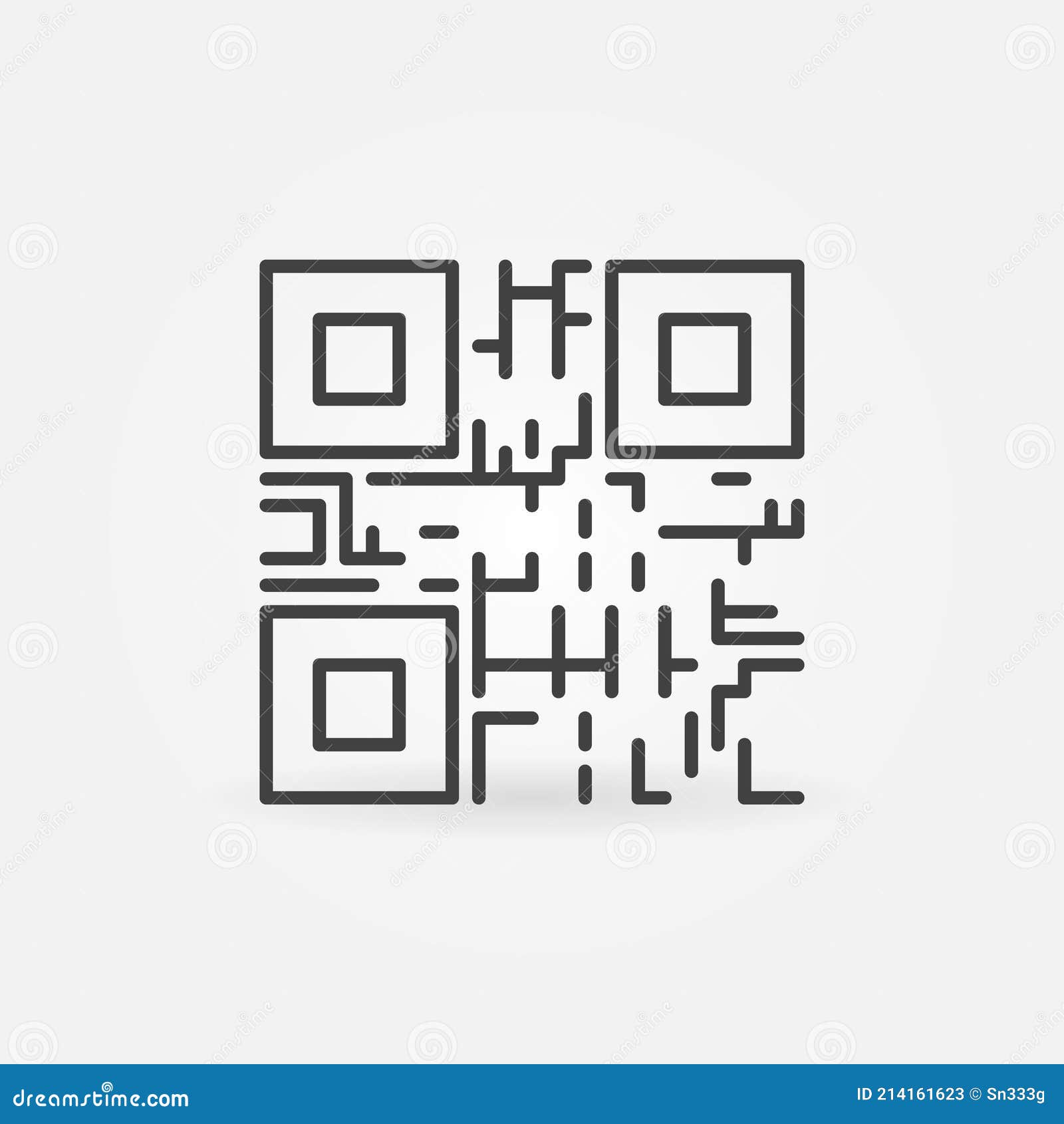 QR Code Linear Vector Concept Minimal Icon Stock Vector - Illustration ...