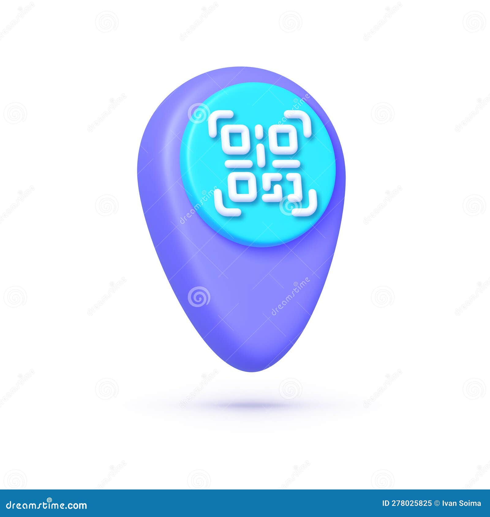 Qr Code Location in 3d Style, Great Design for Any Purposes. Location ...