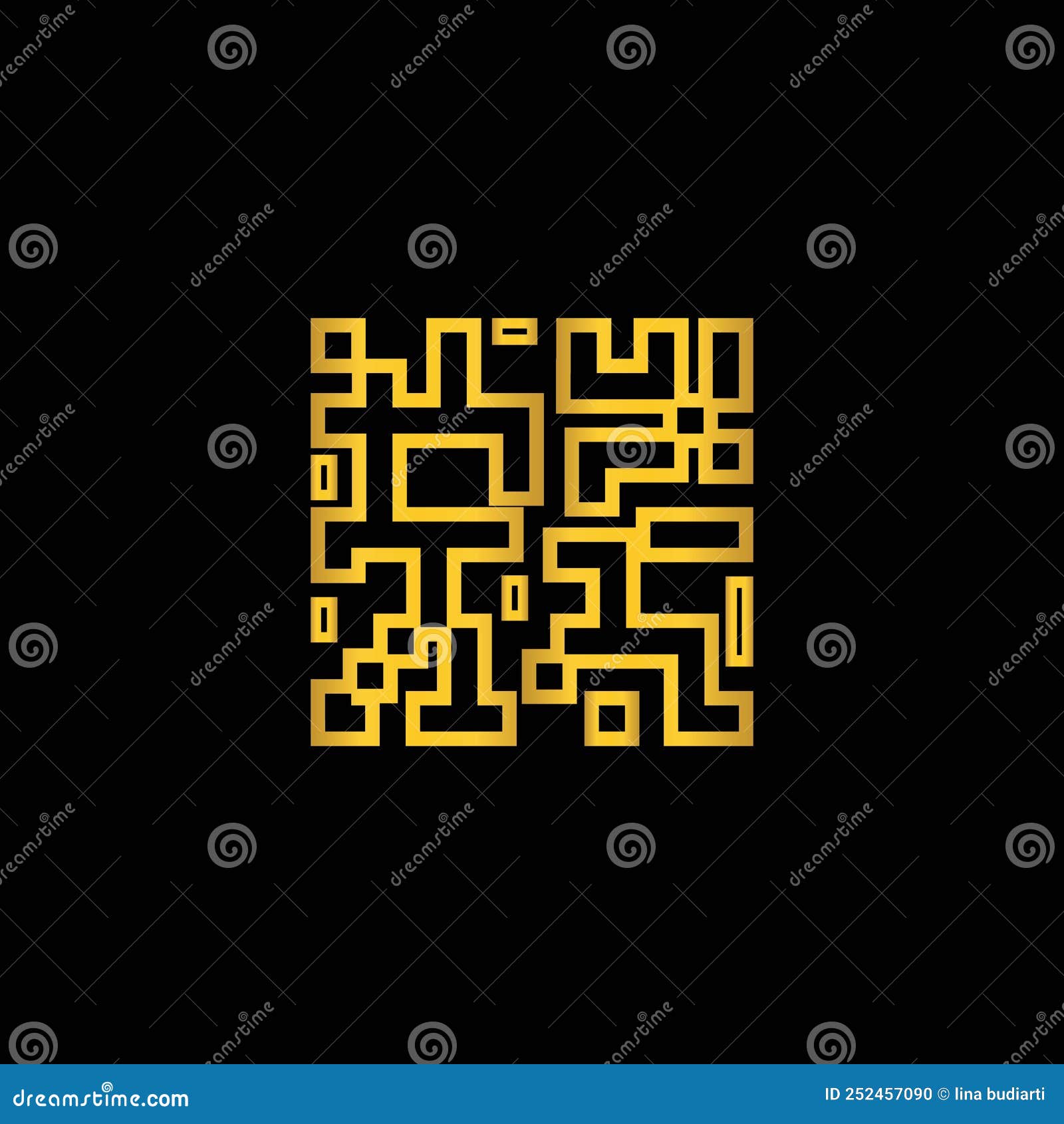 QR Code logo background stock vector. Illustration of black - 252457090