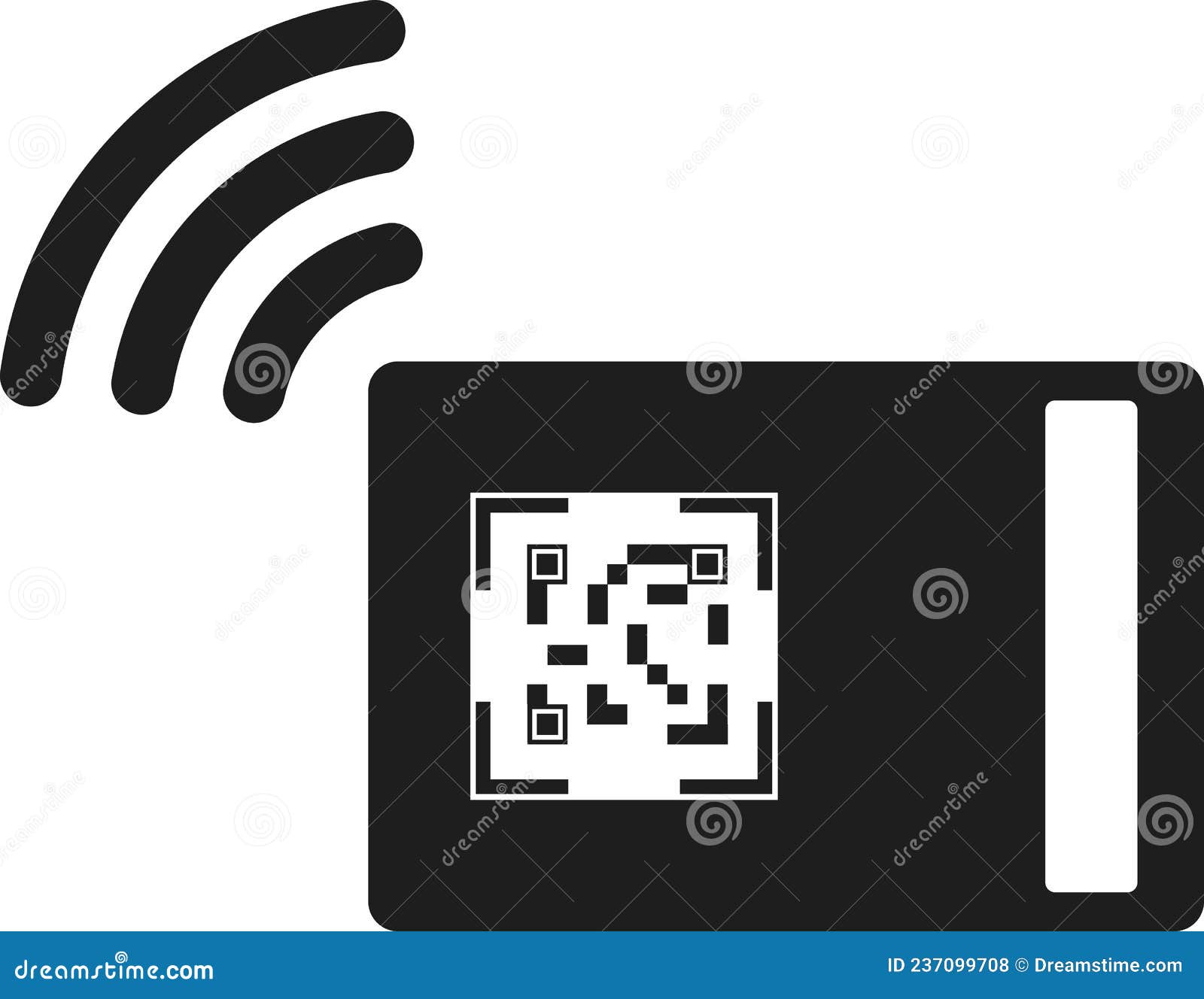 QR Code on the Map with an Internet Connection. Stock Vector ...