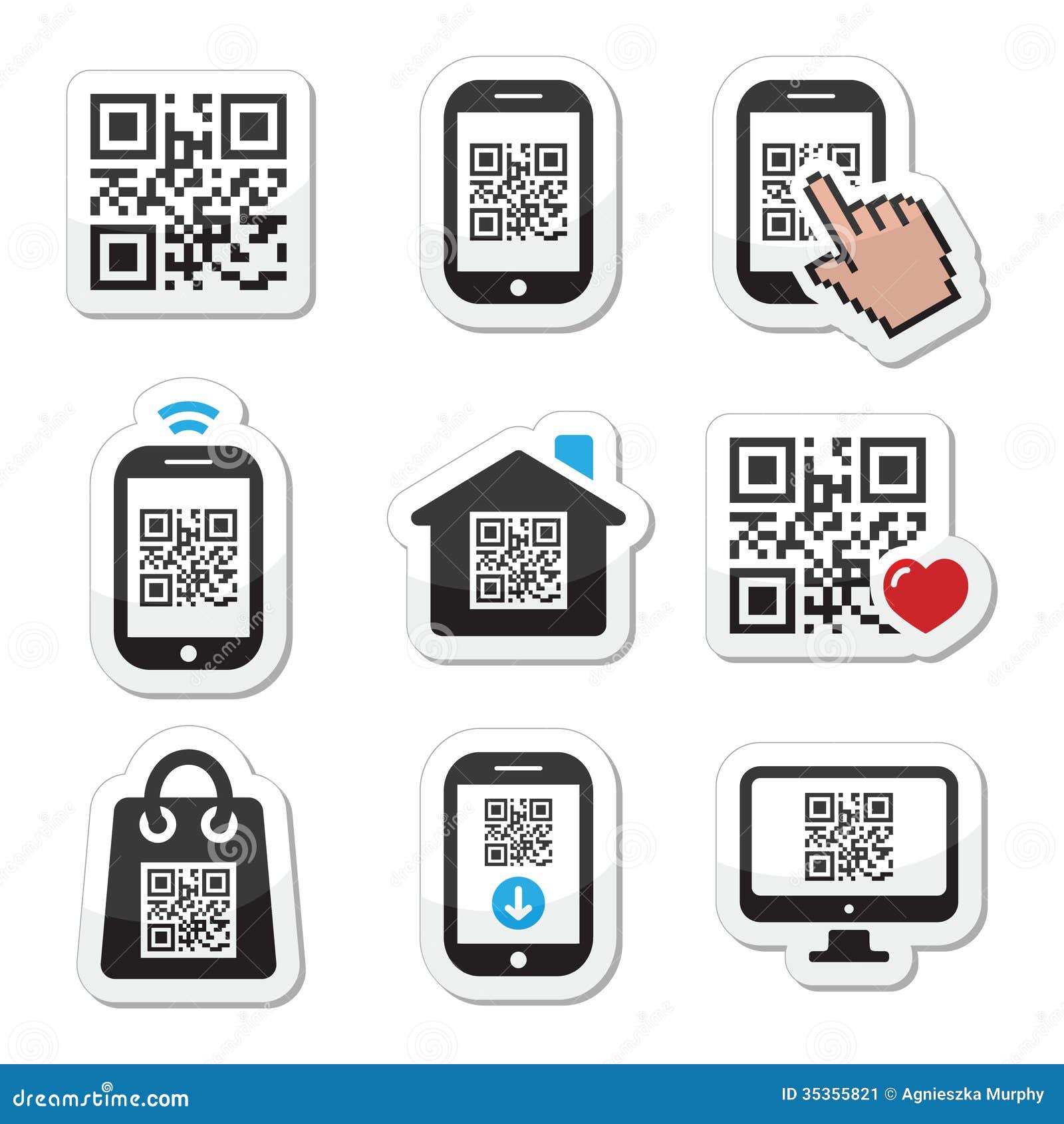 Qr Code Icon Vector