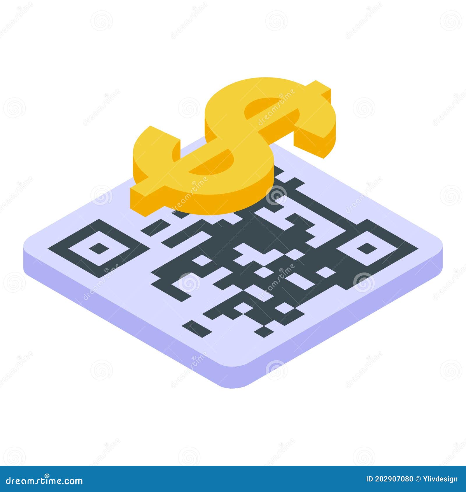Qr Code Mobile Payment Icon, Isometric Style Stock Vector ...