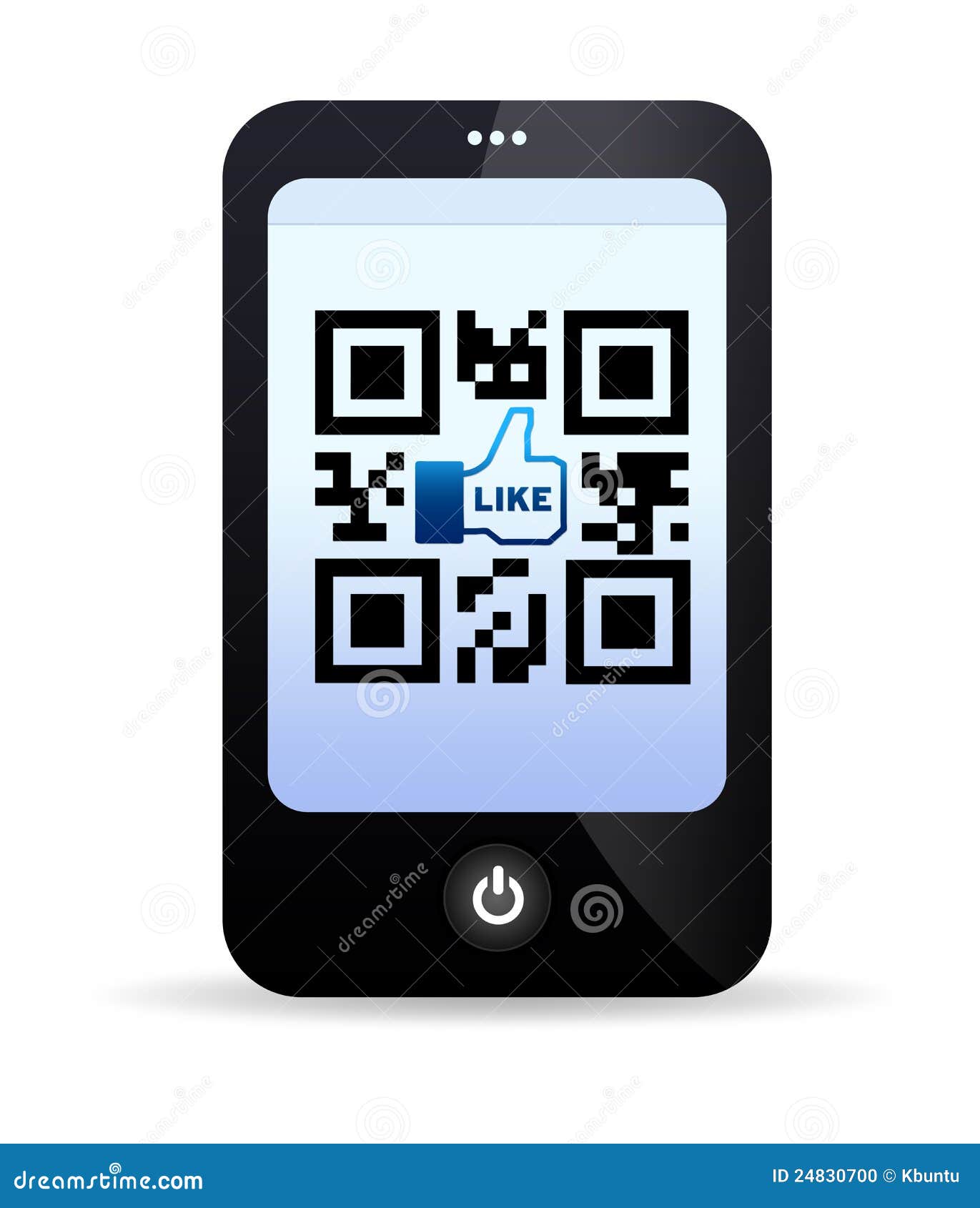 QR Code Mobile Phone editorial image. Illustration of follow - 24830700