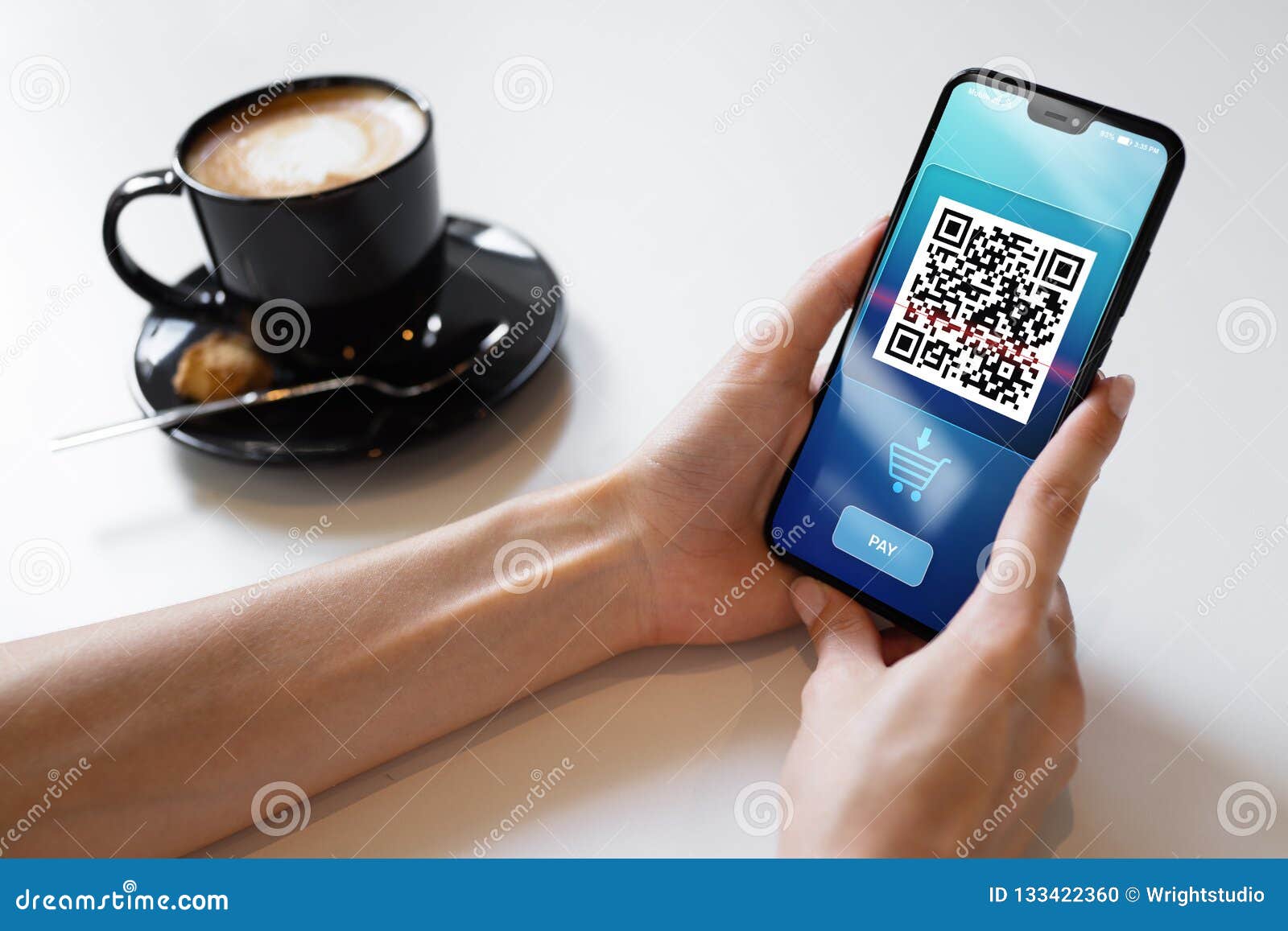 QR Code Mobile Phone Scan on Screen. Business and Technology Concept ... QR Code Mobile Phone Scan on Screen. Business and Technology Concept ...