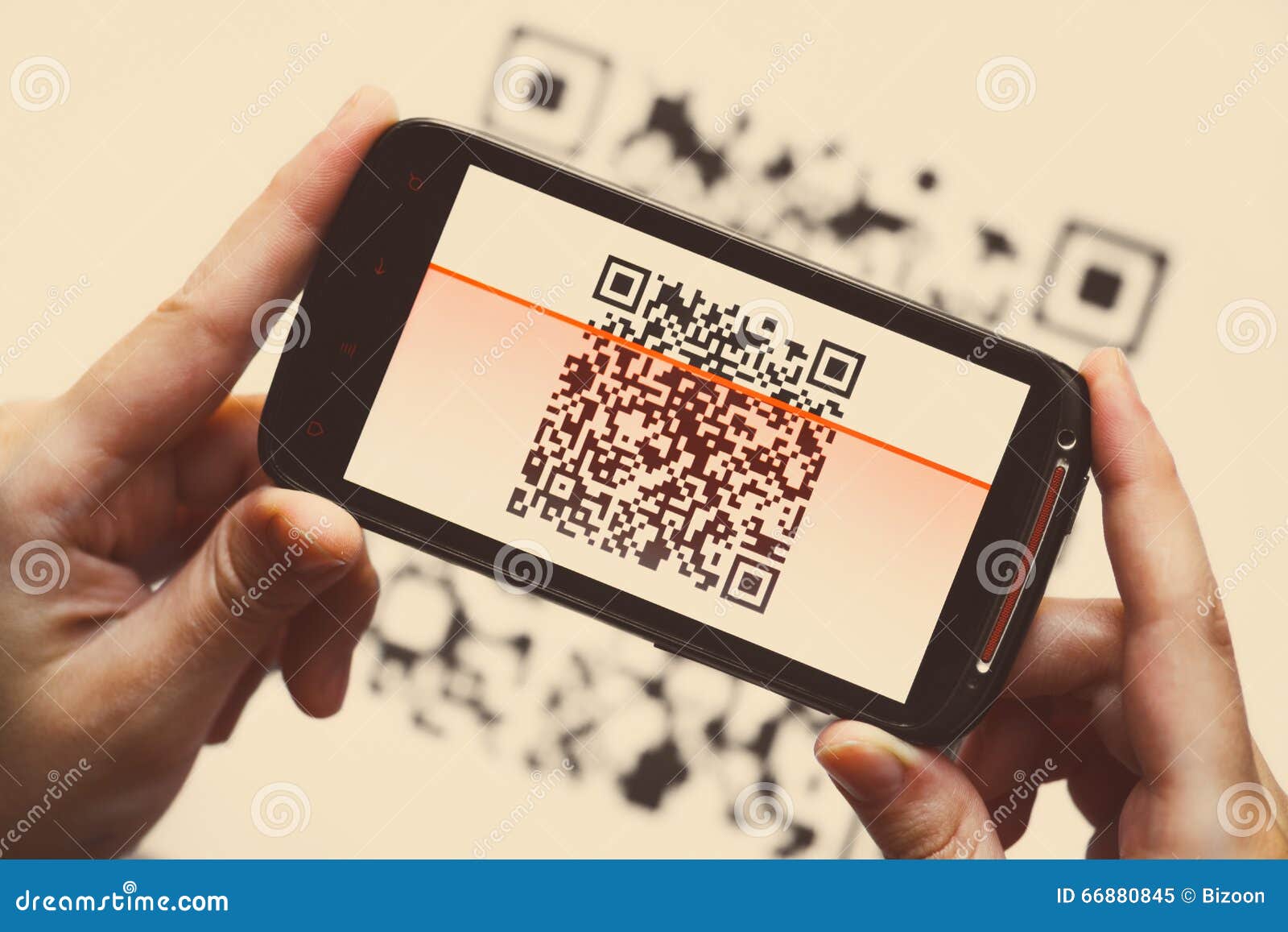 Qr Code Mobile Scanner Stock Image Image Of Price Information 66880845
