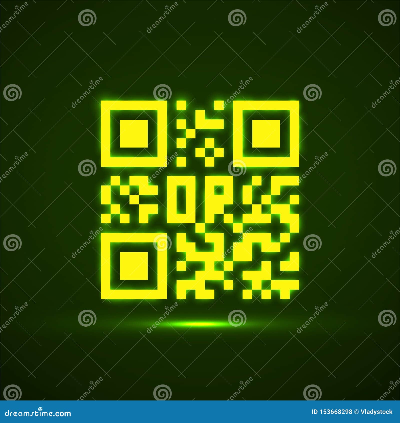 Qr Code Neon Icon. Glowing Logo Stock Vector - Illustration of ...