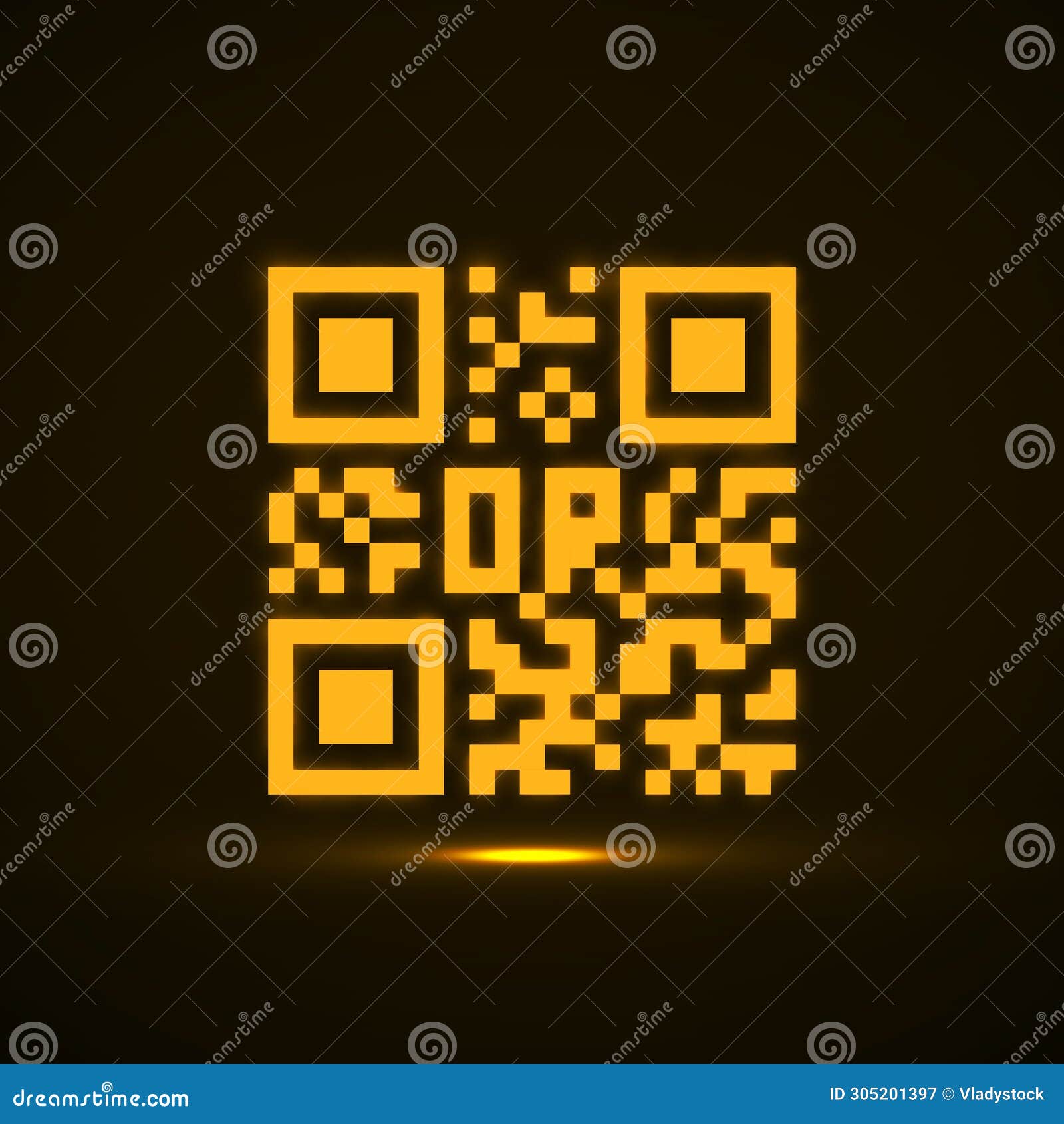 Qr Code Neon Icon. Glowing Logo, Barcode Identification Stock ...