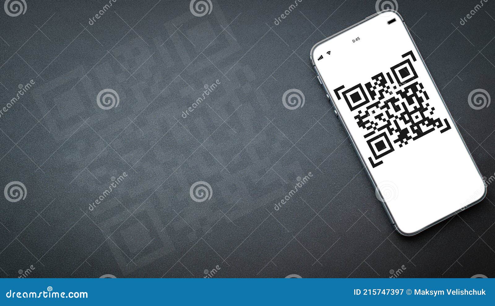 Qr Code Payment. Digital Mobile Smart Phone with Qr Code Scanner on ...