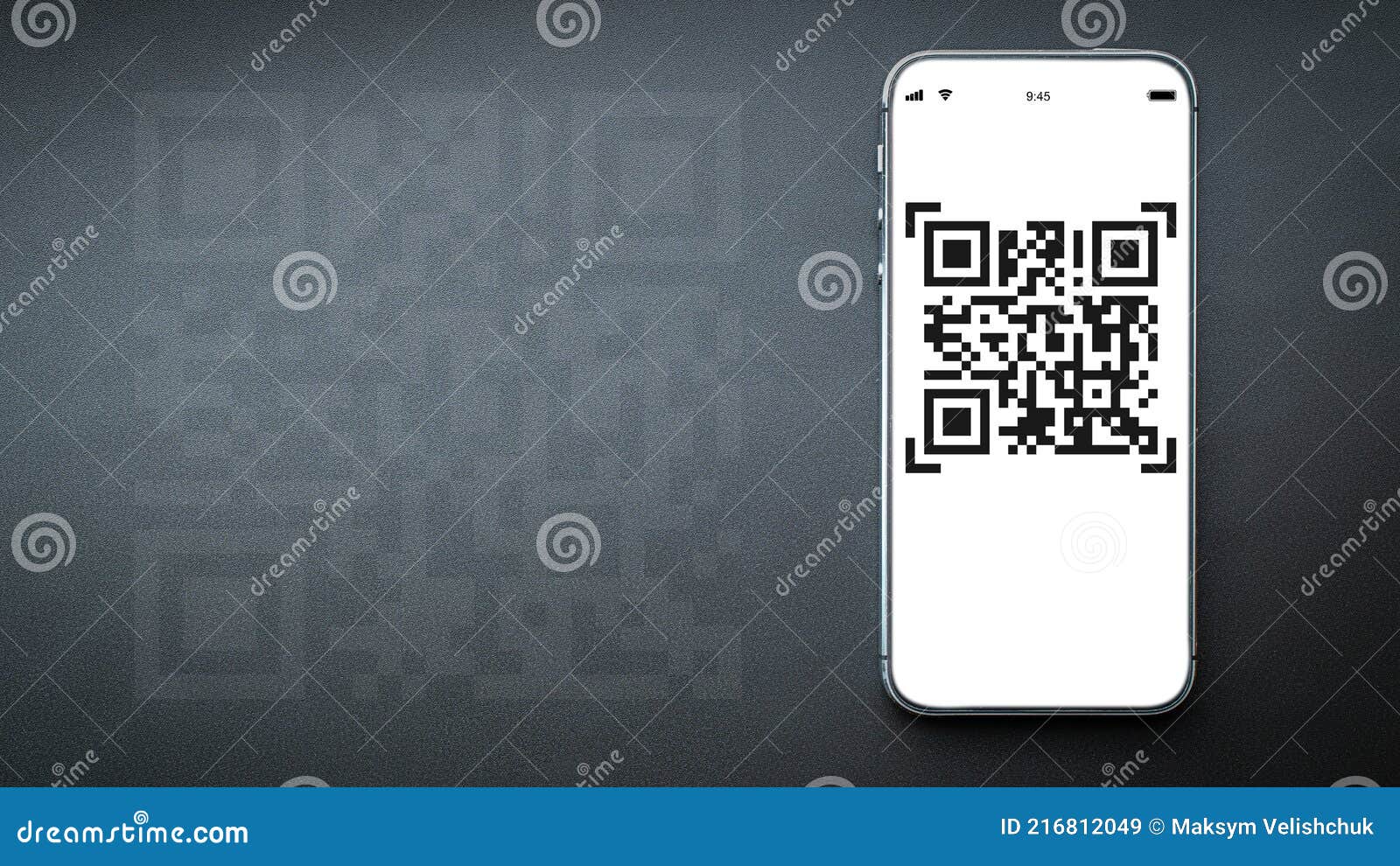 Qr Code Payment Digital Mobile Smart Phone With Qr Code Scanner On Smartphone Screen For