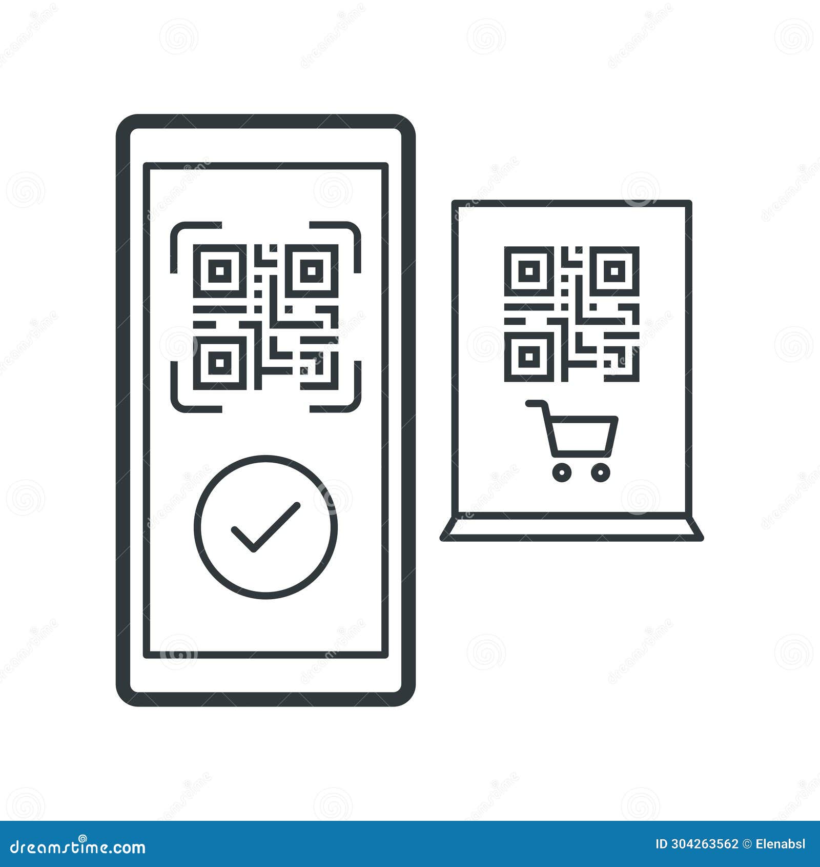 QR Code Payment Isolated Icon Stock Vector - Illustration of method ...