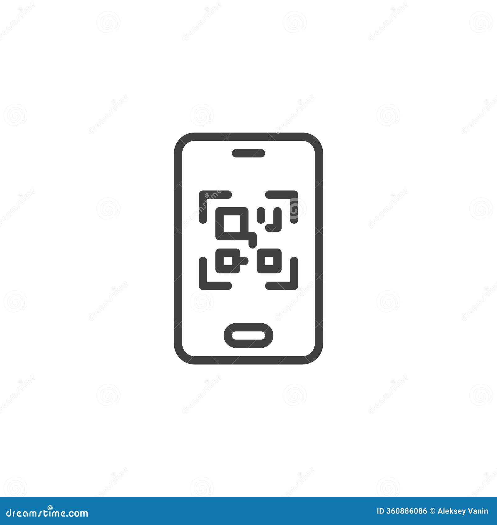 QR Code Payment: Customer Scanning A QR Code Cartoon Vector ...