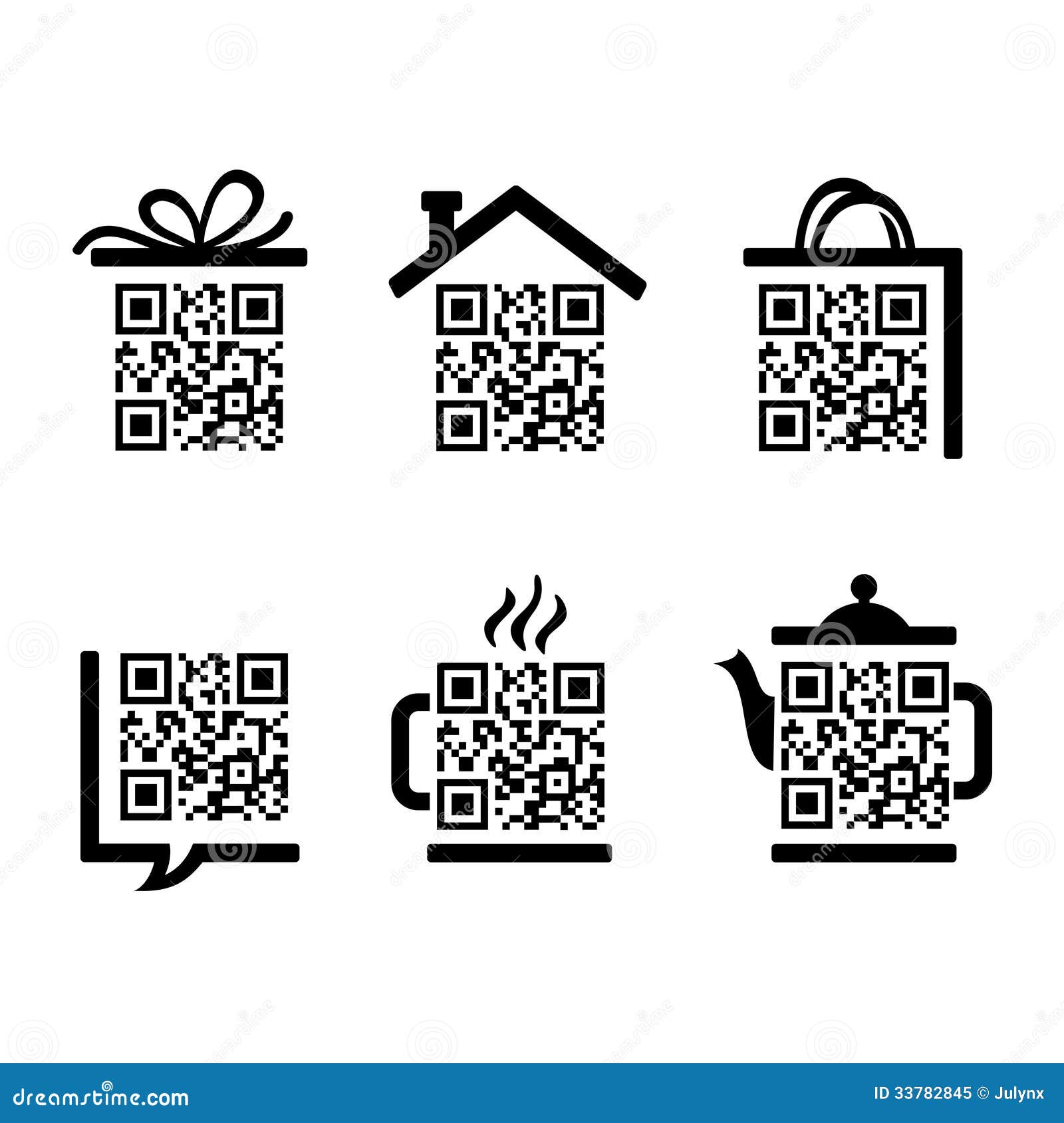 QR-code. Placez Les Pictogrammes Illustration de Vecteur - Illustration ...