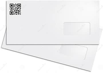 Qr code on postcard letter stock illustration. Illustration of qrcode ...
