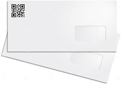 Qr code on postcard letter stock illustration. Illustration of qrcode ...