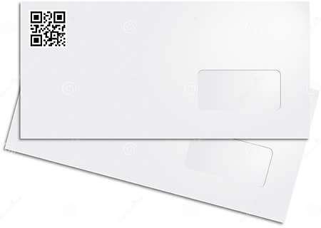 Qr code on postcard letter stock illustration. Illustration of qrcode ...