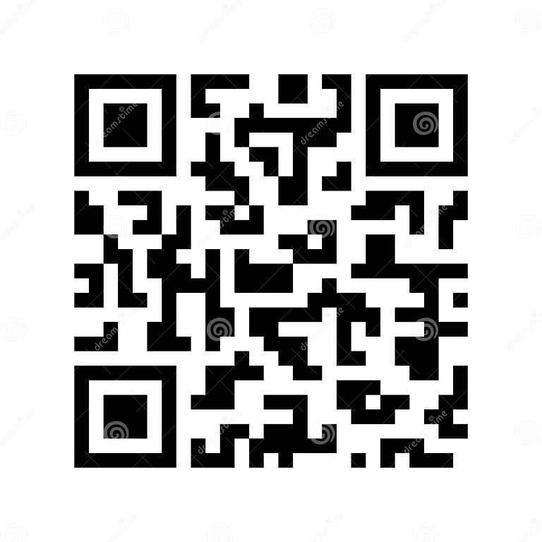 Qr Code. Quadratisches Symbol. Schwarzer QR-Code Auf Weißem Hintergrund ...