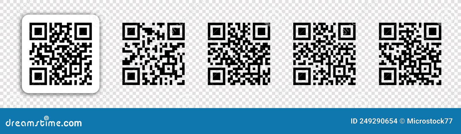 QR Code Sample for Scanning, Isolated on Transparent Background, Vector ...