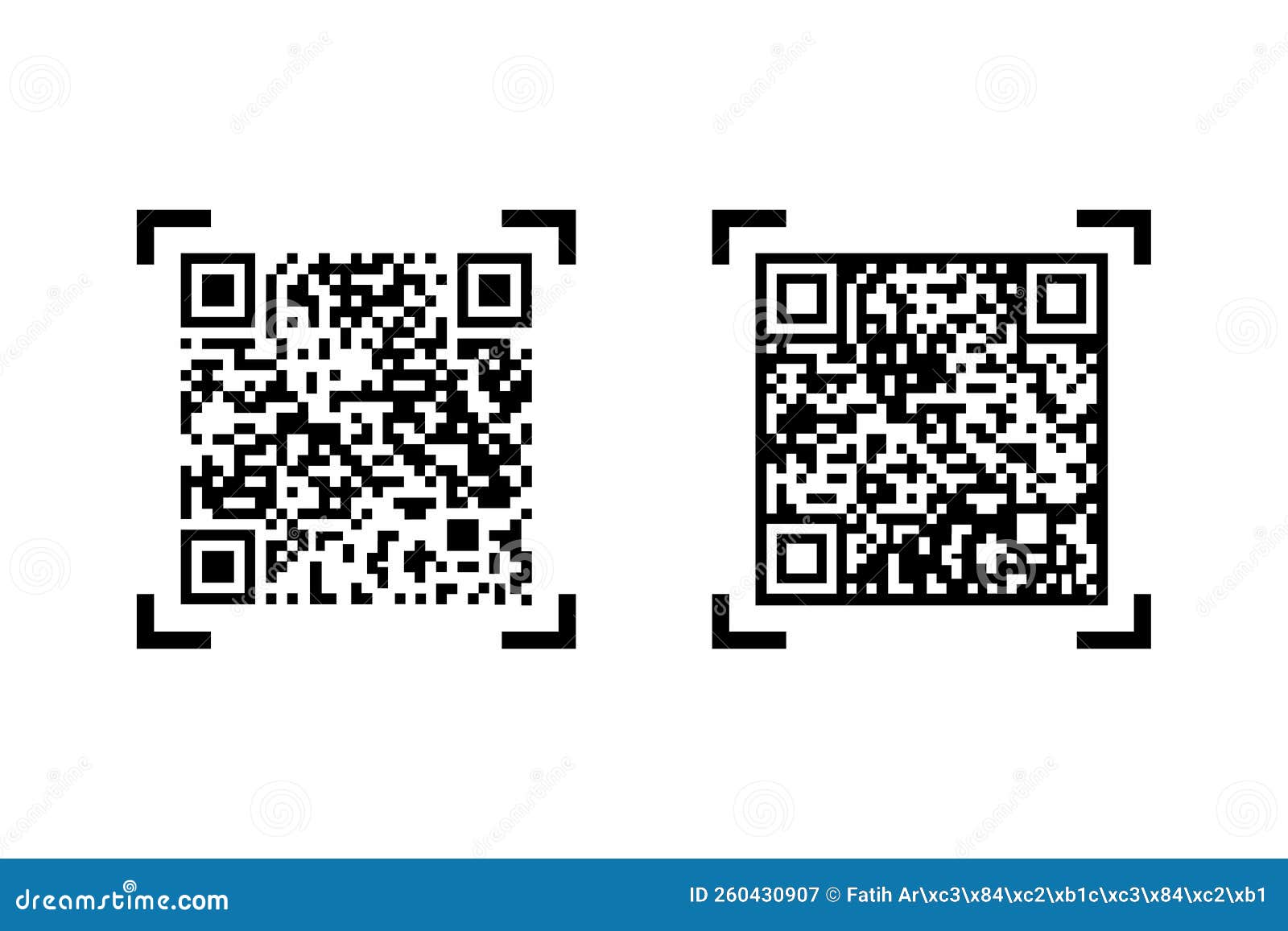 QR Code Sample for Smartphone Scanning. QR Code Vector Icon. Isolated ...