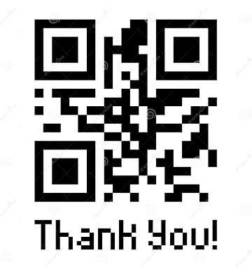 Qr Code Sample with Text Thank You Stock Vector - Illustration of card ...