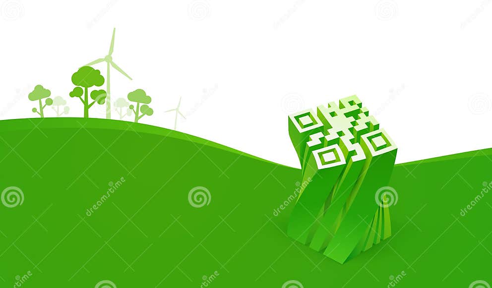 QR Code. Save Planet Eco Friendly Vector Illustration Ecology Concept ...