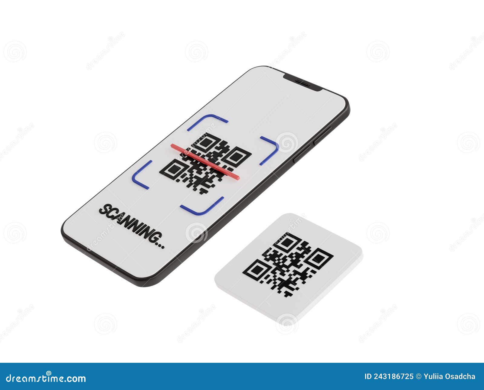 Qr Code Scan Concept - Mobile Phone with Barcode Scanning Process 3d ...