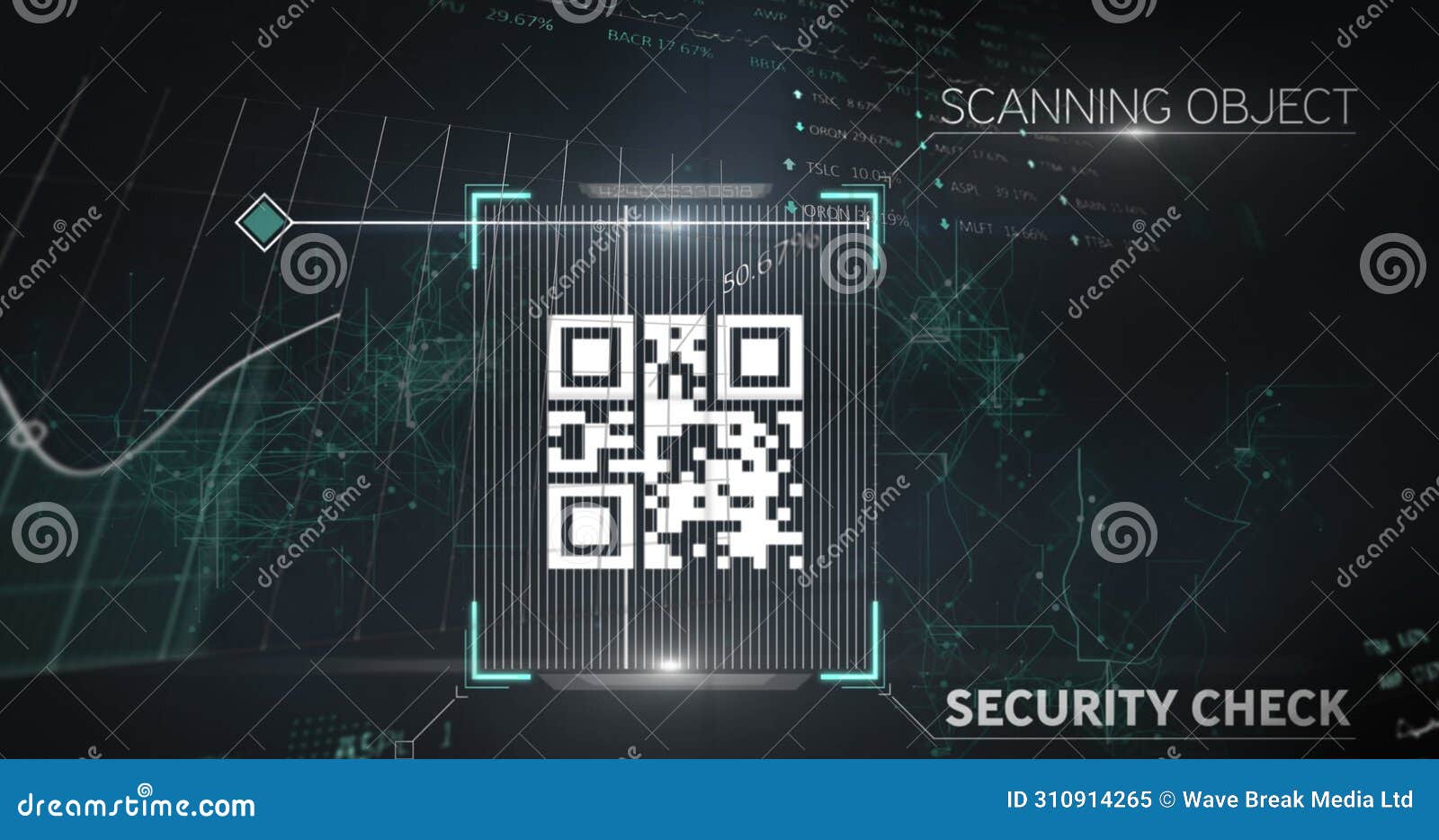 QR Code Scan with Graphs and Stats on a Connected Web, Digital ...