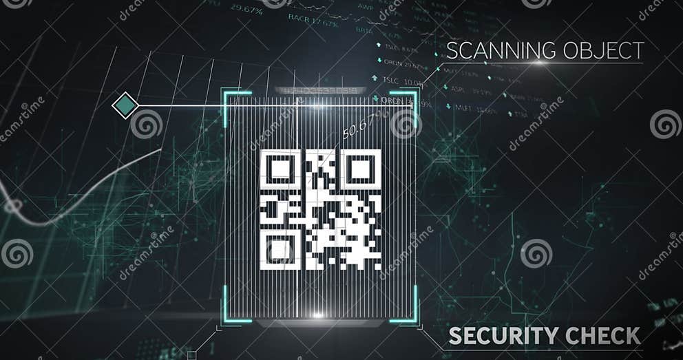 QR Code Scan with Graphs and Stats on a Connected Web, Digital ...