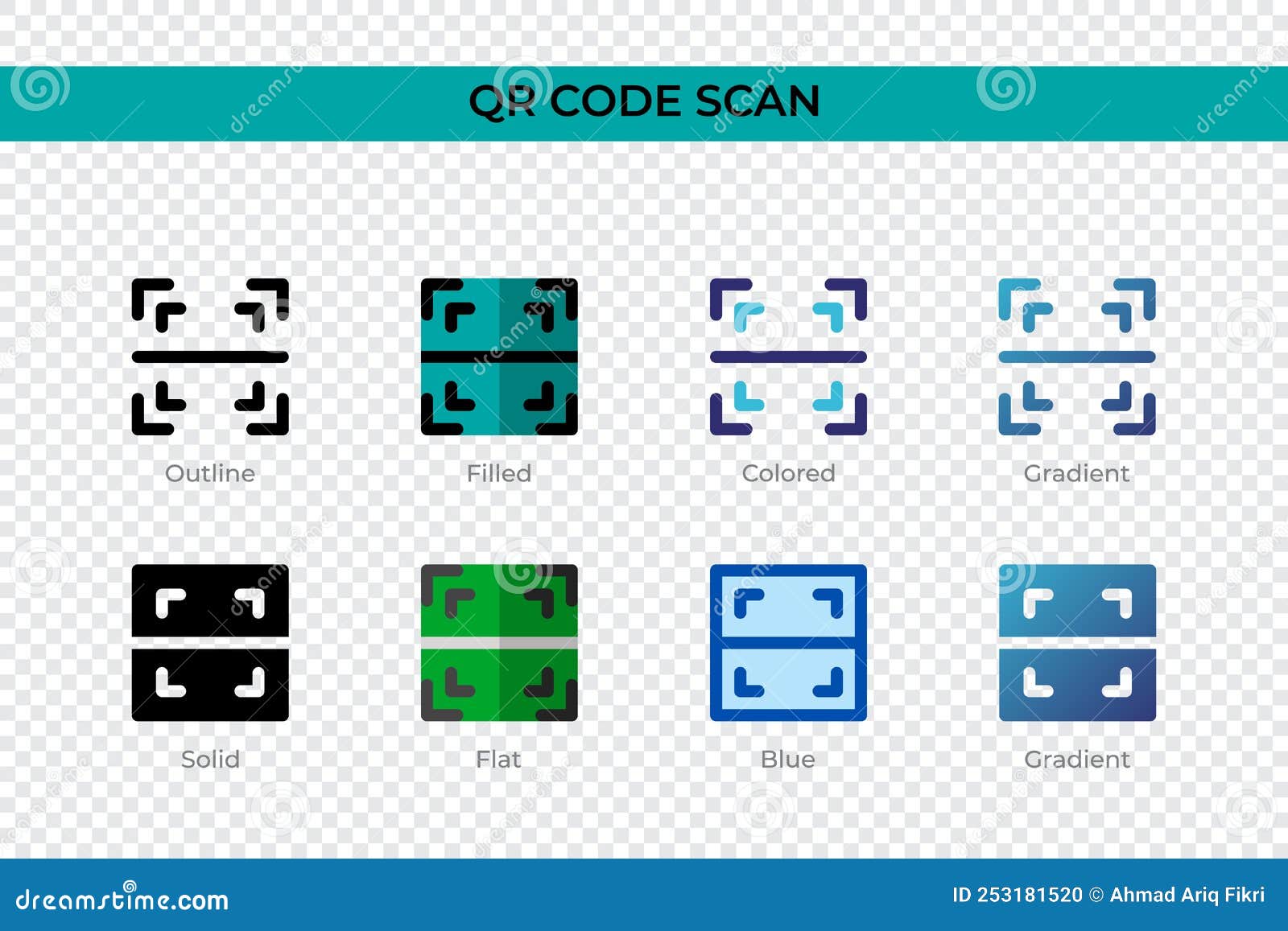 Qr Code Scan Icon in Different Style. Qr Code Scan Vector Icons ...