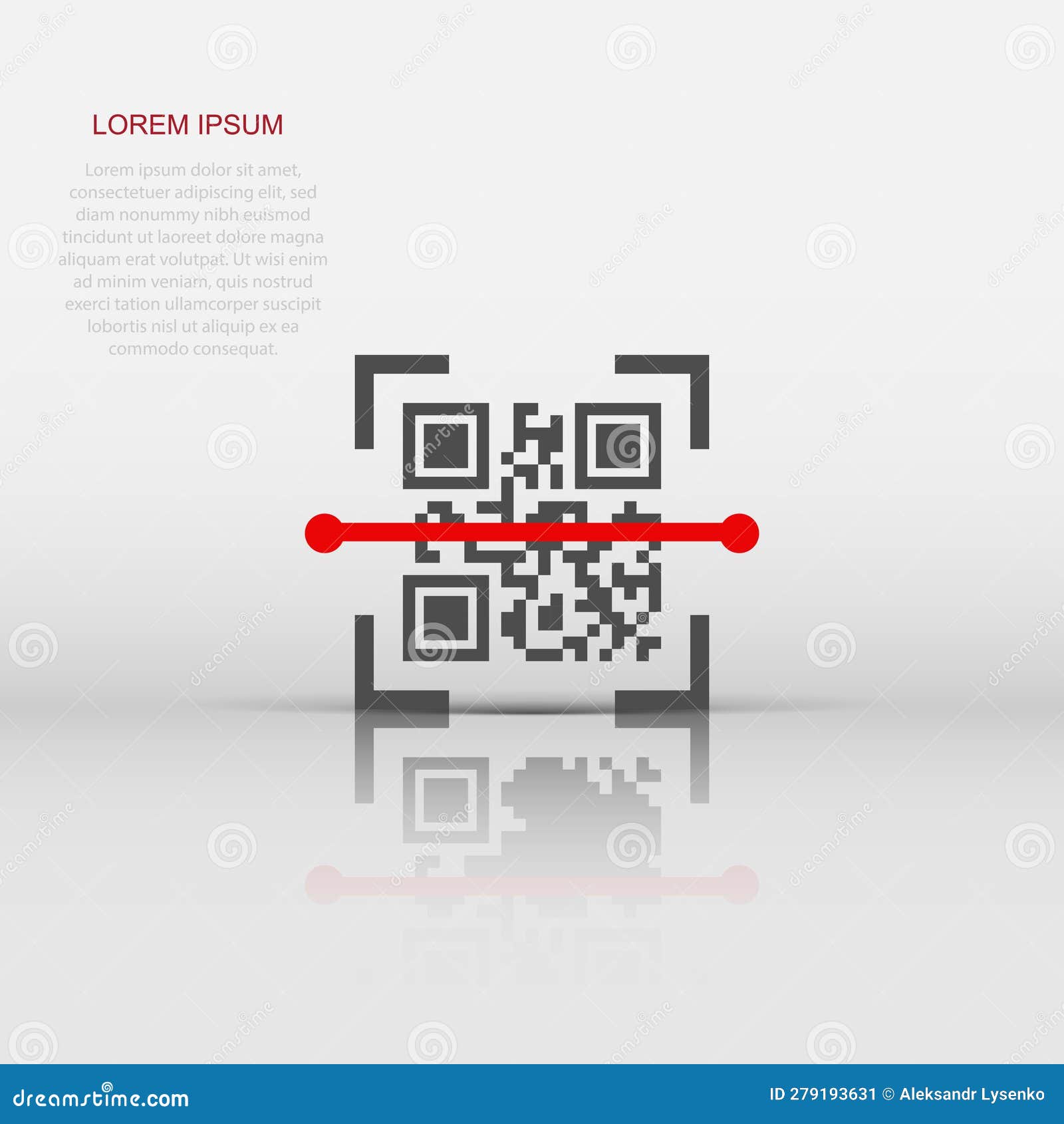 Qr Code Scan Icon in Flat Style. Scanner Id Vector Illustration on ...