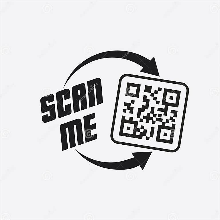 QR Code Scan Icon , Scan Me Barcode Sign, Eps File Stock Vector ...