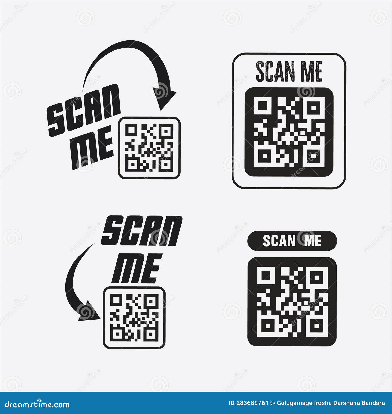 QR Code Scan Icon , Scanning, Scan Me Barcode Sign, Eps File Stock ...