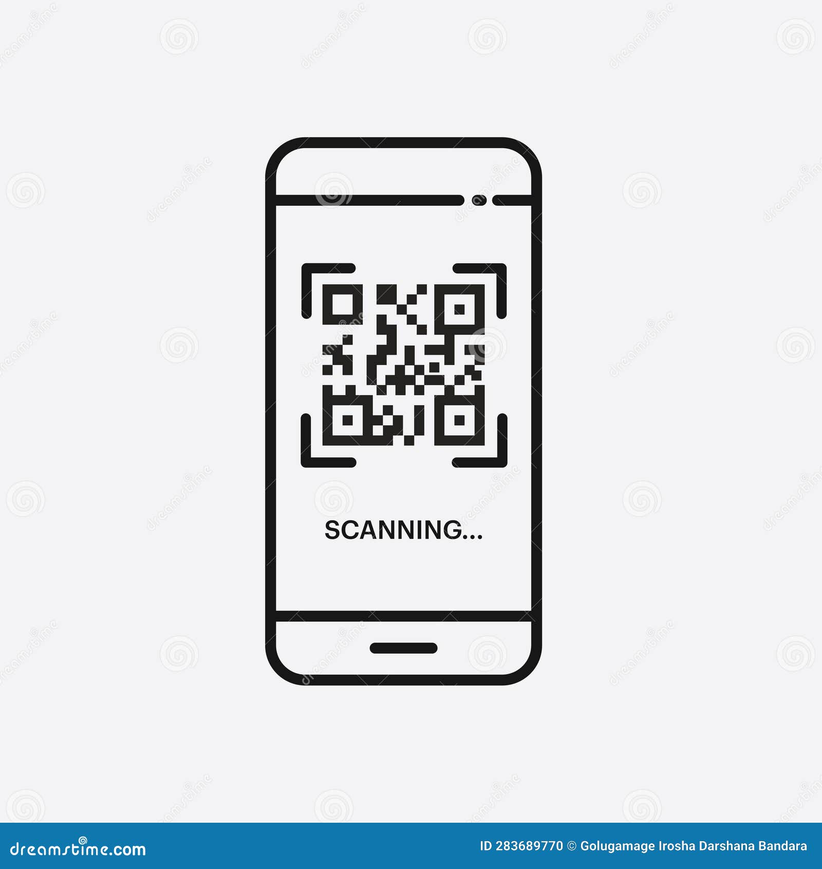 "QR Code Scan Icon with Smartphone - Vector Stock Design for Barcode ...