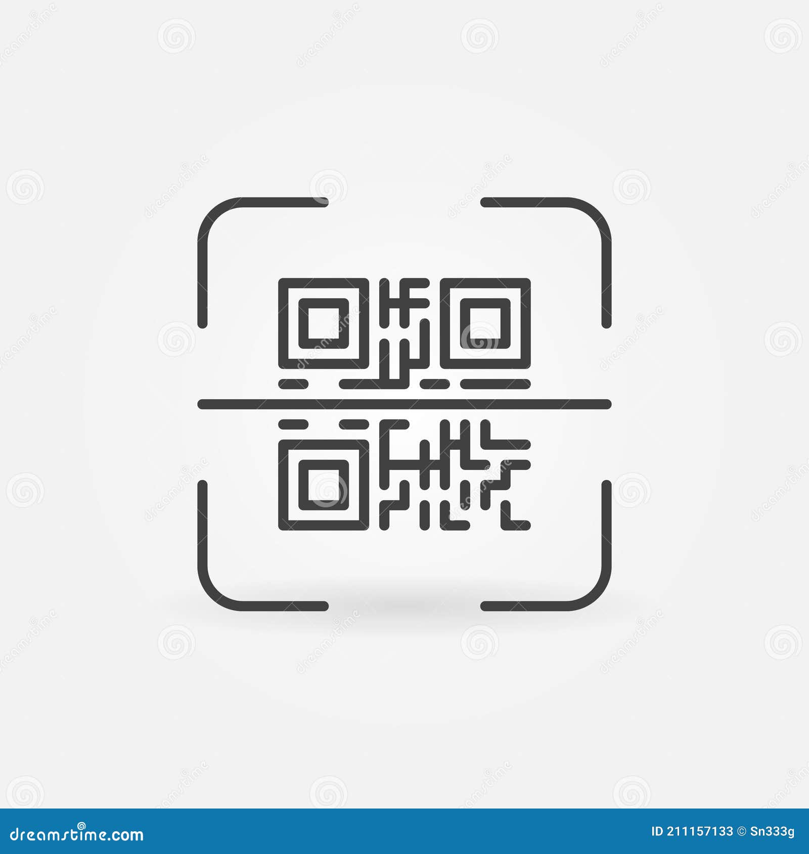 QR Code Scan Linear Vector Concept Icon Stock Vector - Illustration of ...