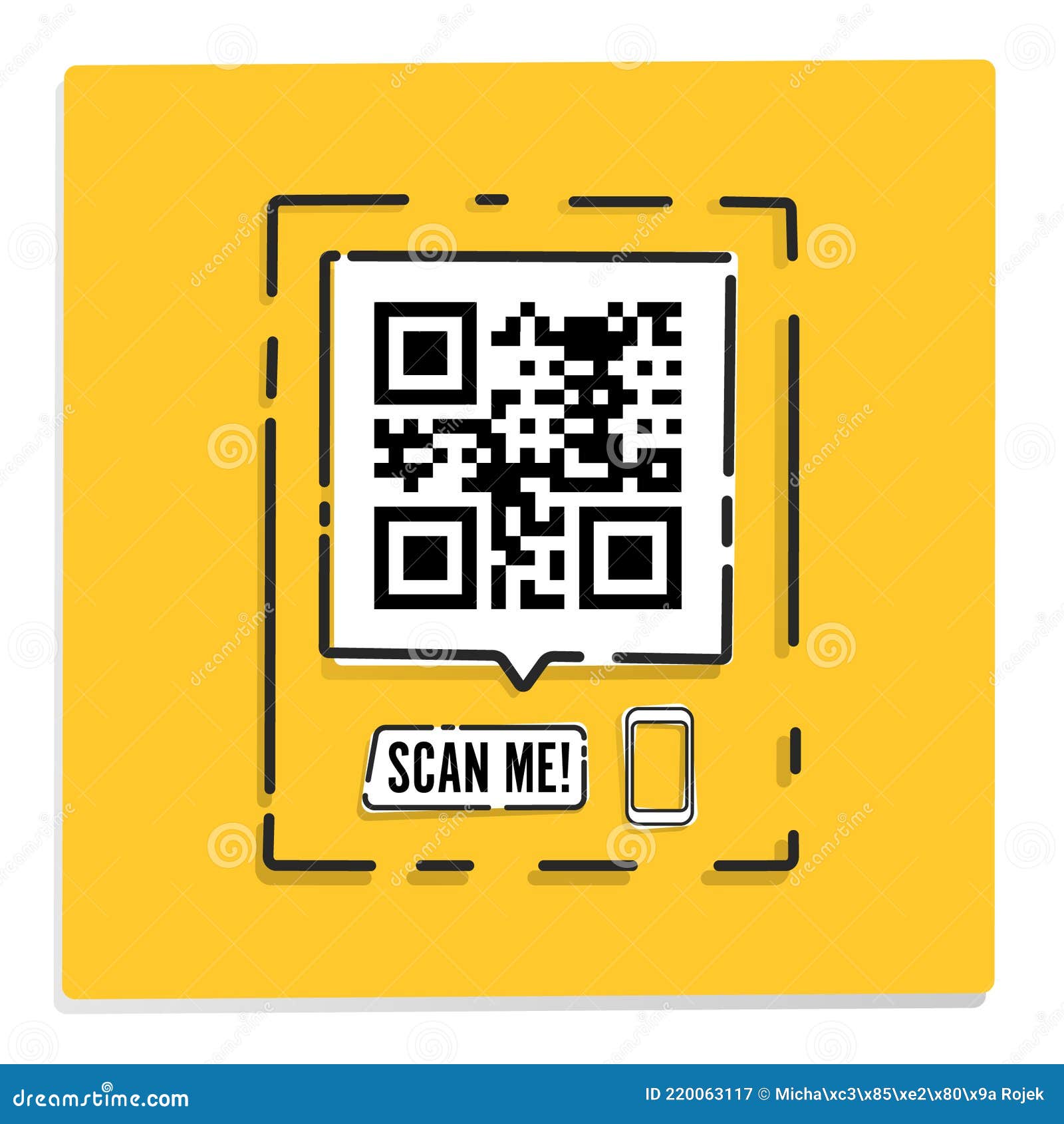 Qr Code SCAN ME Template in Sketch Style. EPS 10 Vector Format Stock ...