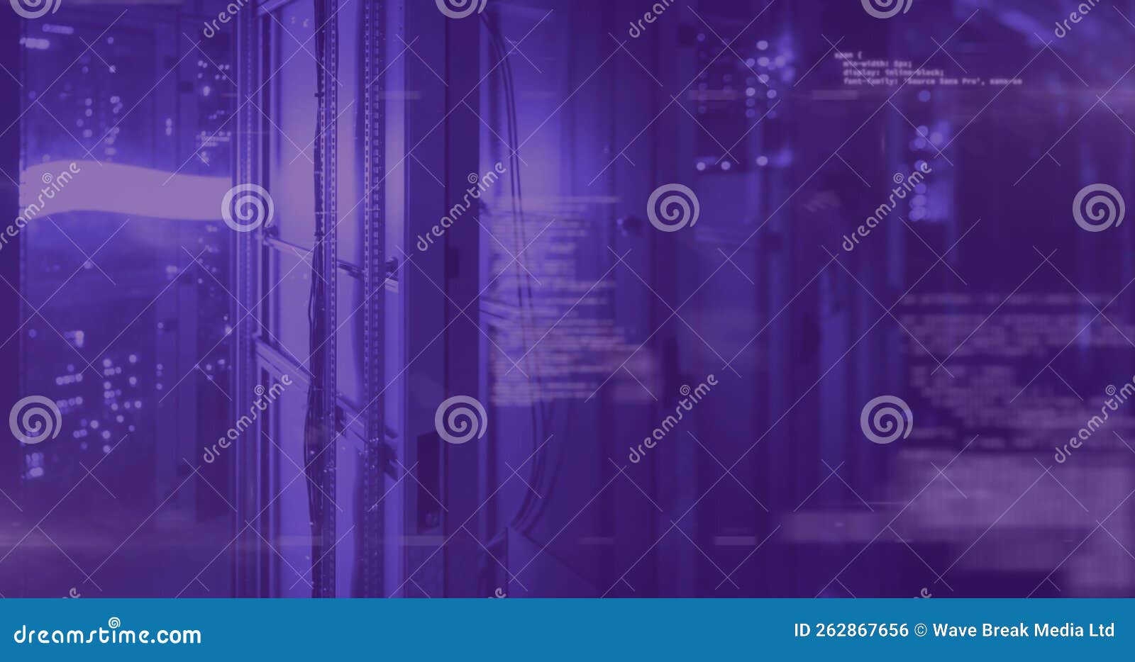 QR Code Scanner Against Data Processing Over Computer Servers Stock ...