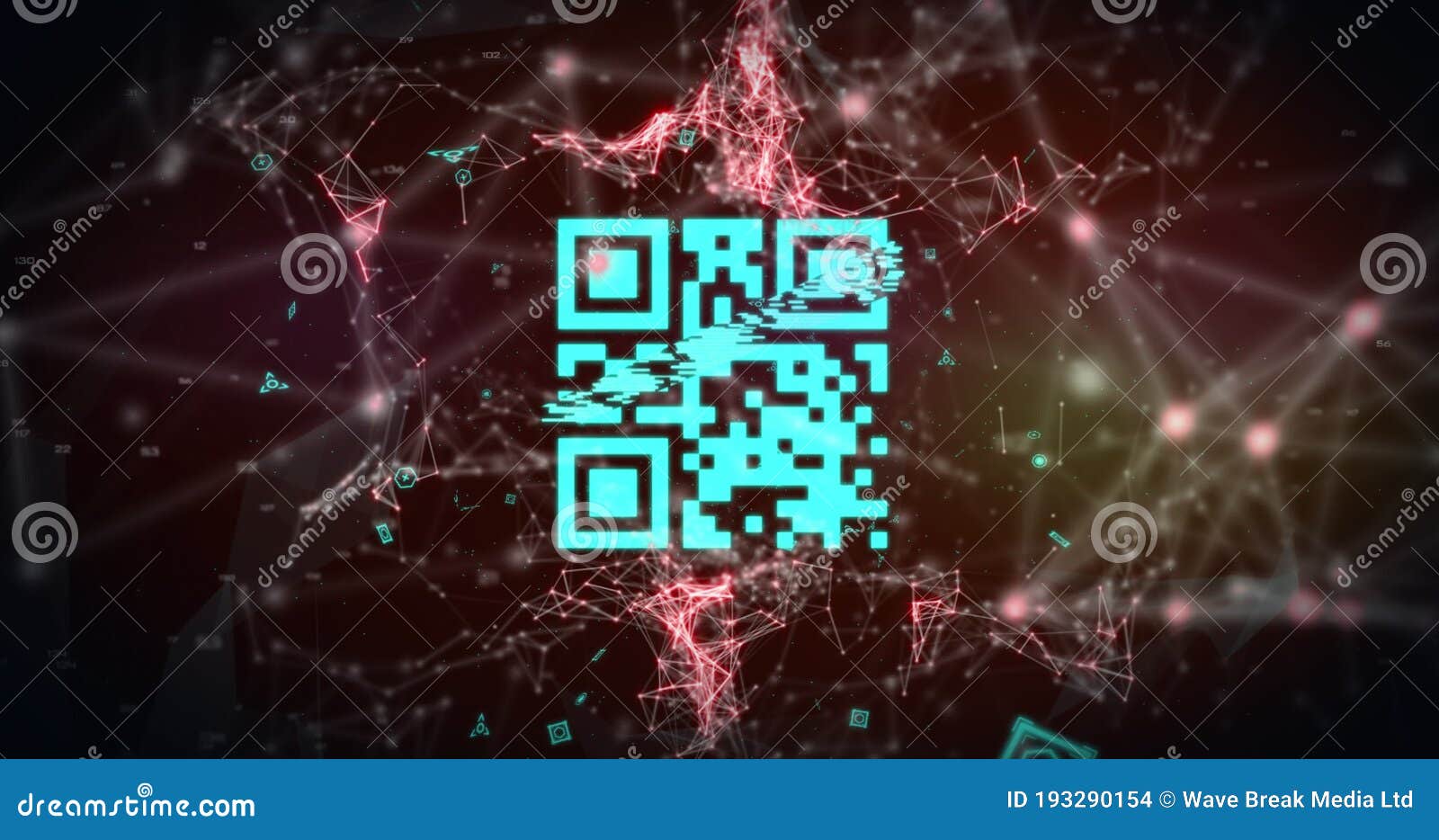 QR Code Scanner Against Network of Connections Stock Footage - Video of ...