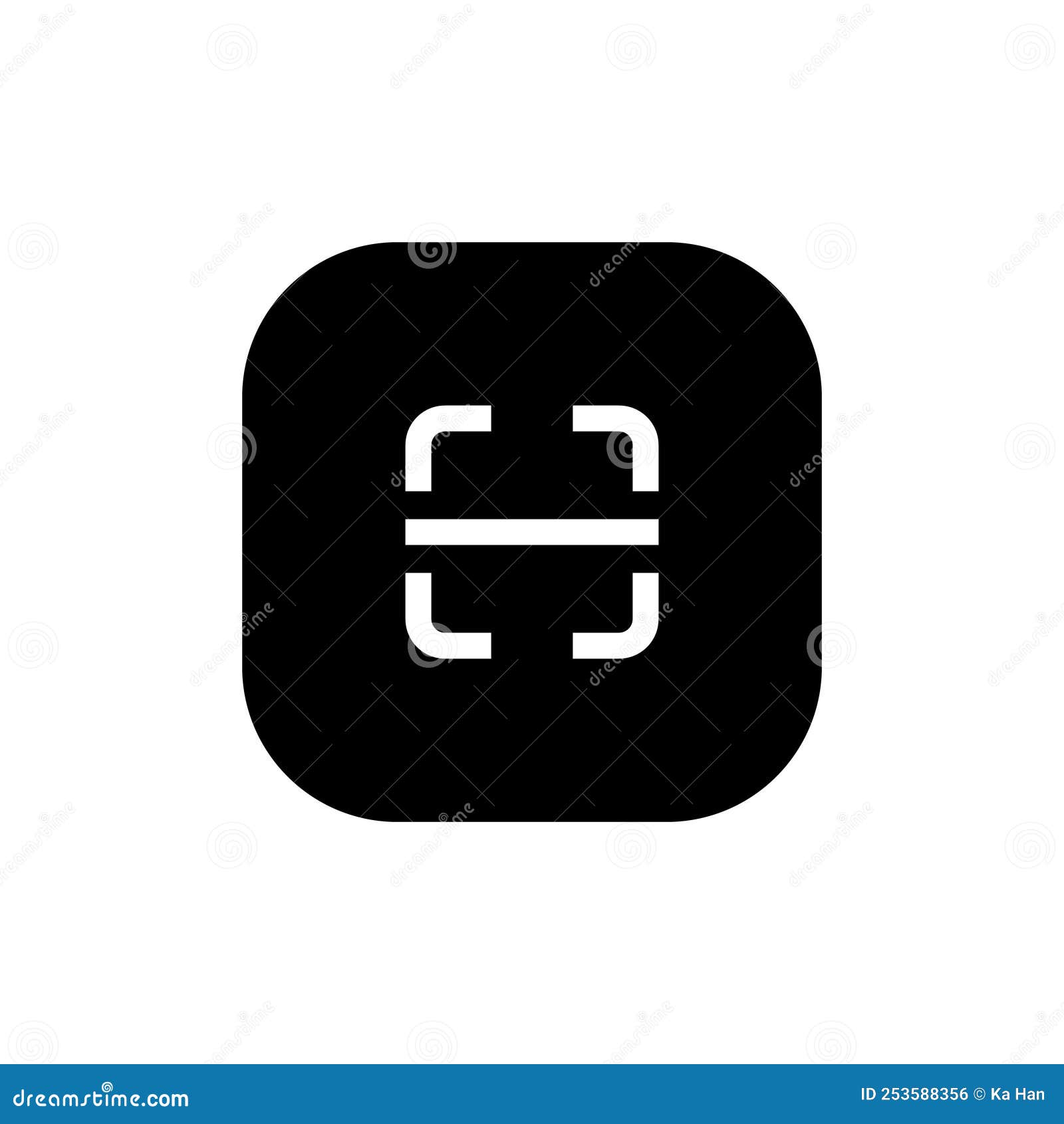 QR Code Scanner Icon Vector on Square Button Stock Vector ...
