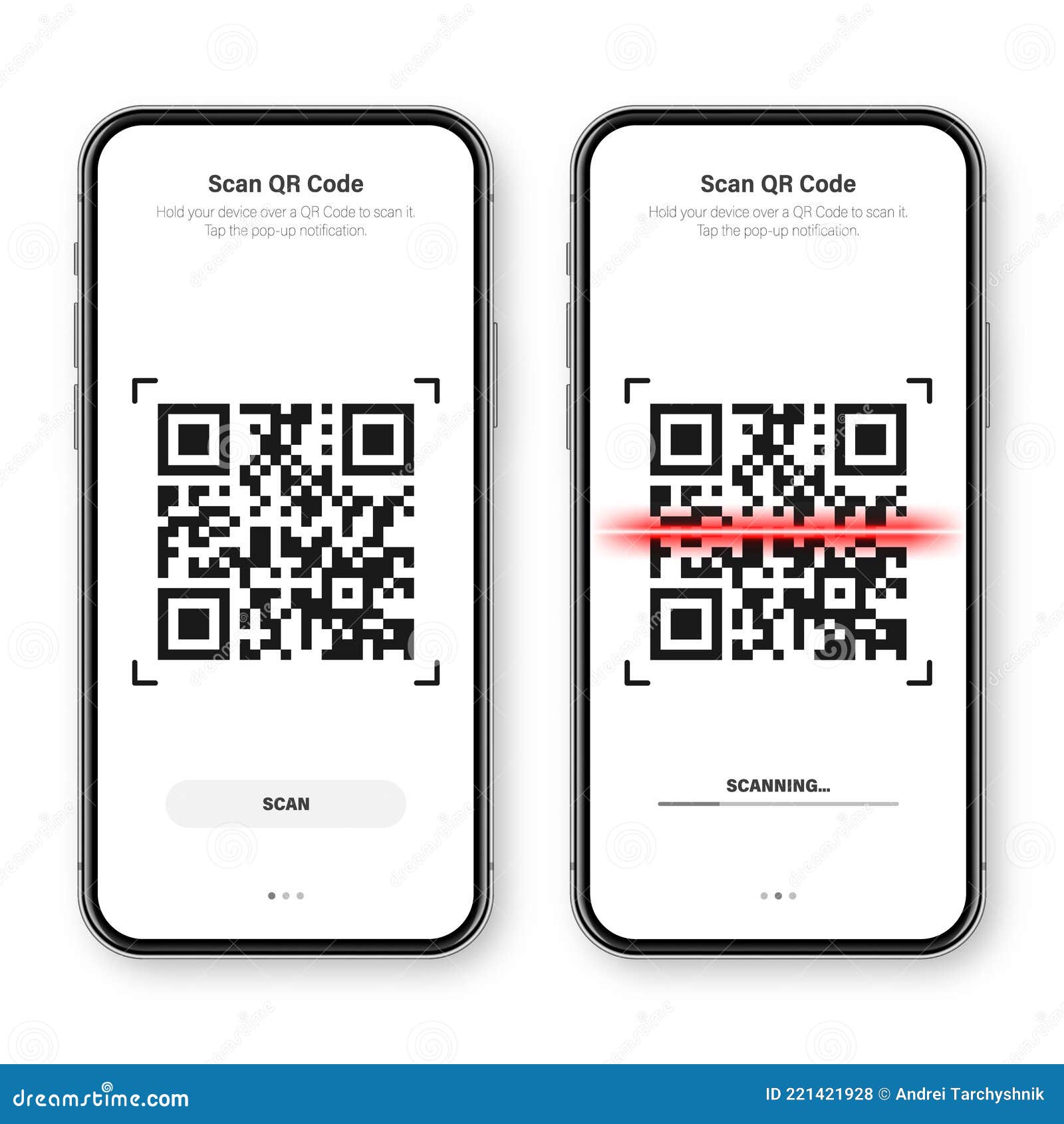 QR Code Scanner, Reader App for Smartphone. Identification Tracking ...