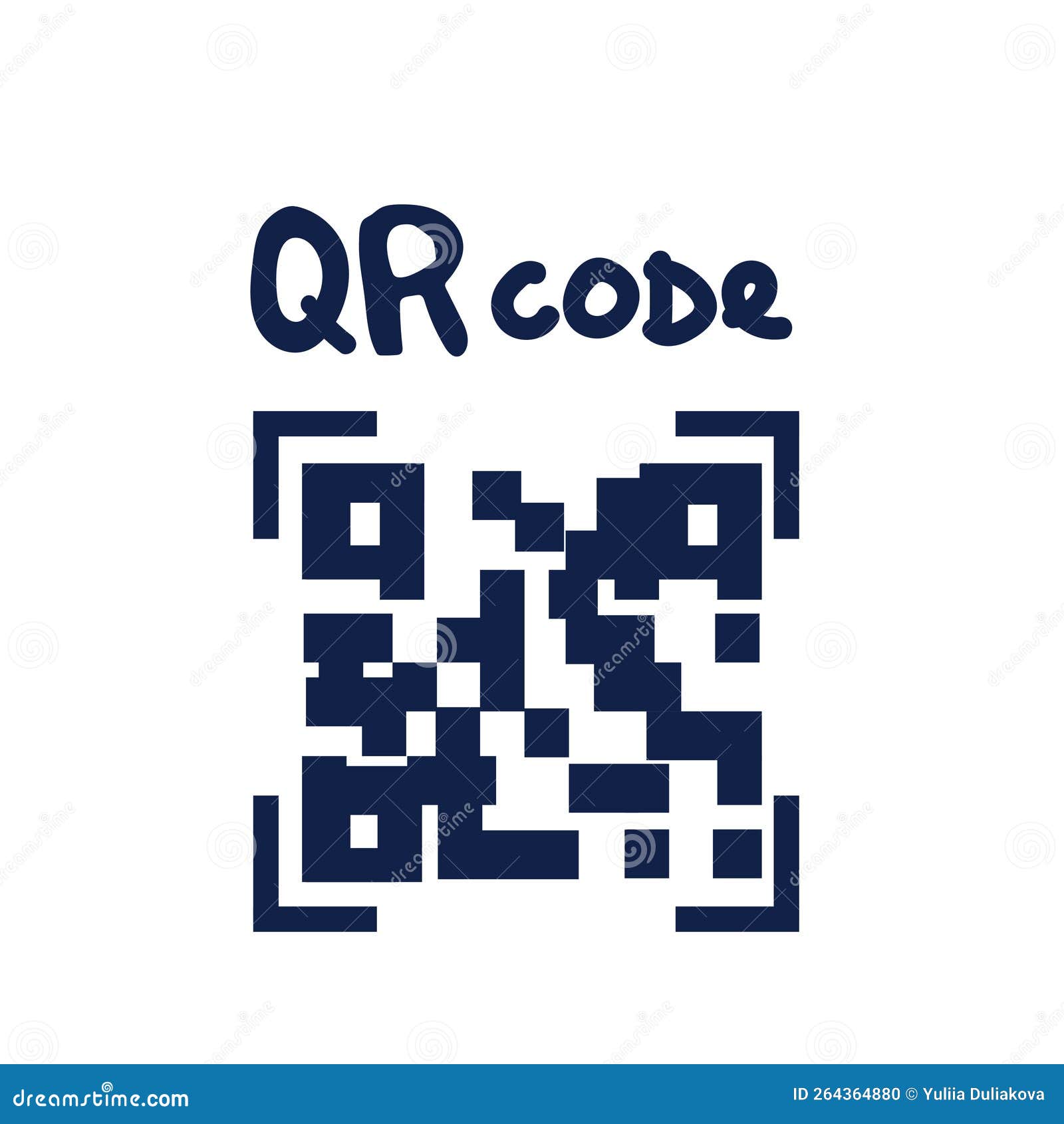 QR Code Scanning Icon in Smartphone. Hand Holding Mobile Phone in Line ...