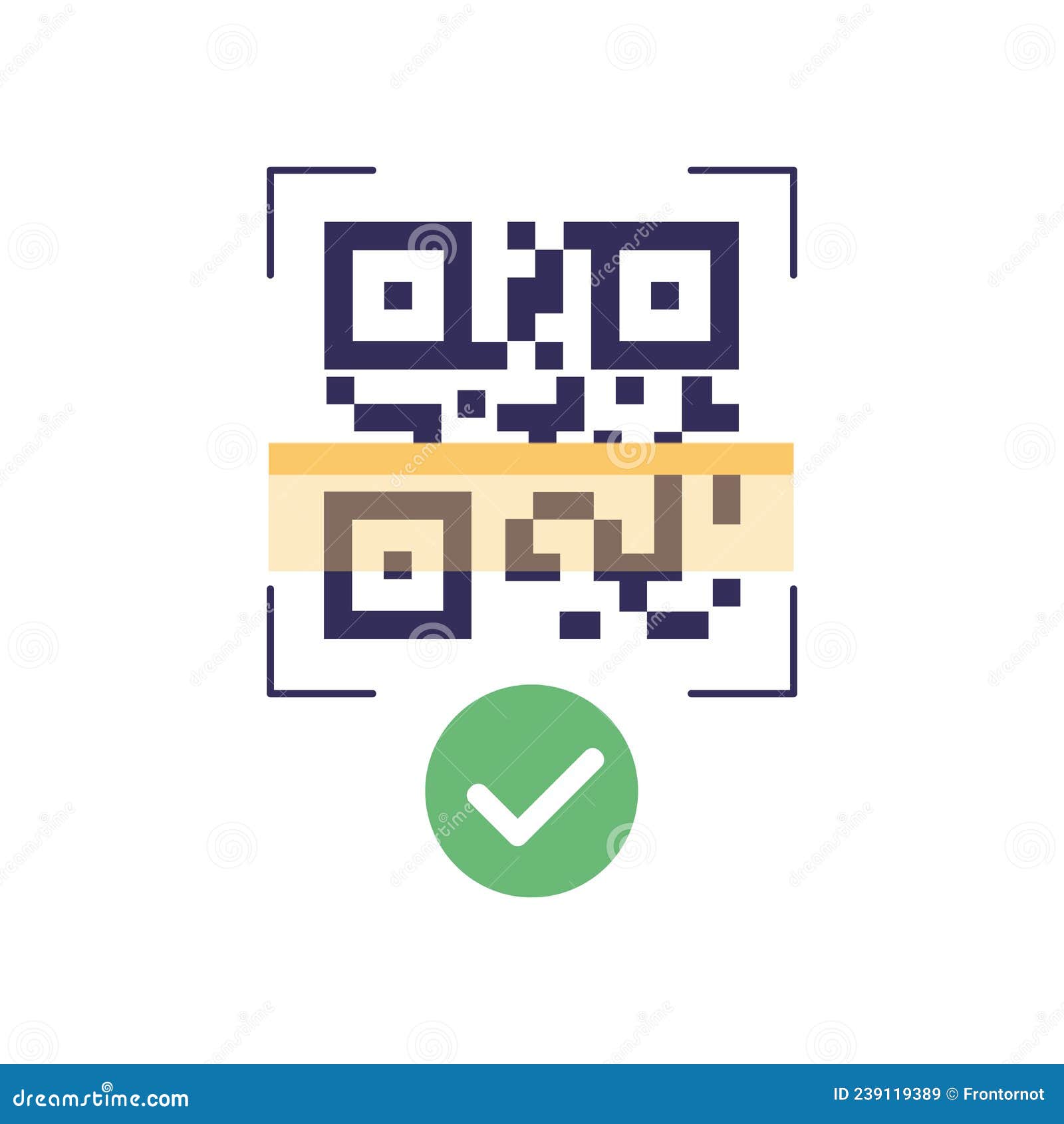 QR Code Scanning Line Icon. Vector Outline. Stock Vector - Illustration ...
